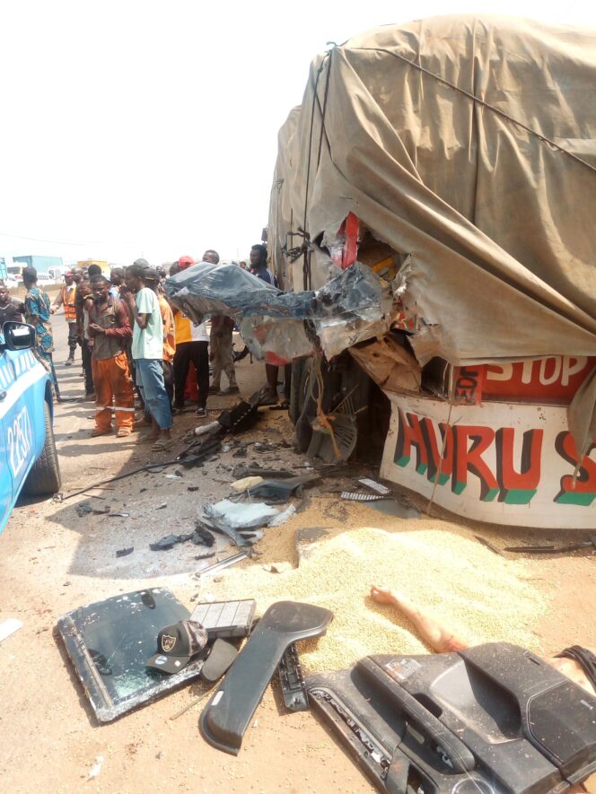 JUST IN: Anthony Joshua involved in road crash in Ogun, two dead [PHOTOS]